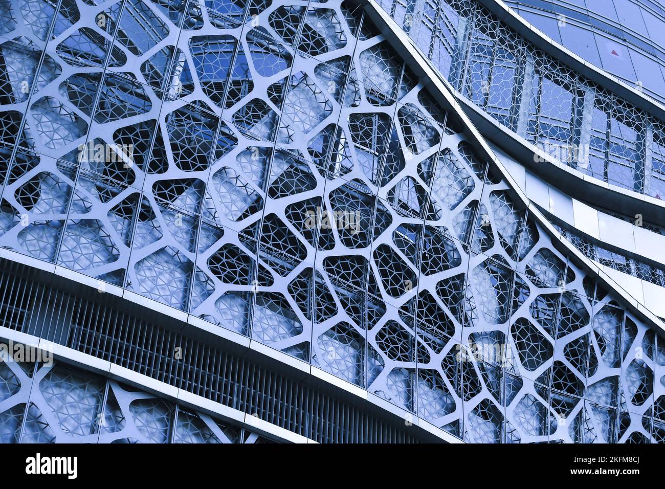 The exterior of the modern Tornado Tower in Doha Stock Photo - Alamy