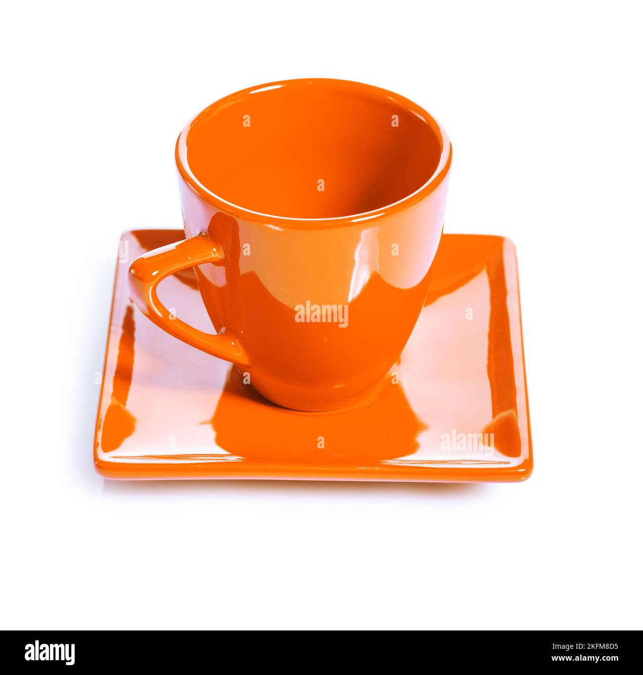 orange colored coffee cup Stock Photo - Alamy