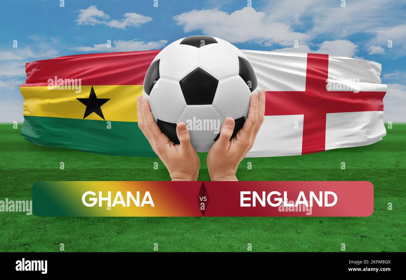 Ghana vs England national teams soccer football match competition ...