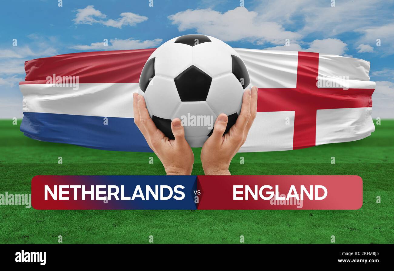 Netherlands vs England national teams soccer football match competition ...