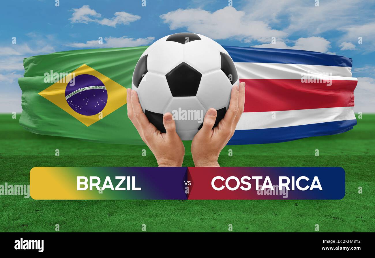 Brazil vs Costa Rica national teams soccer football match competition ...