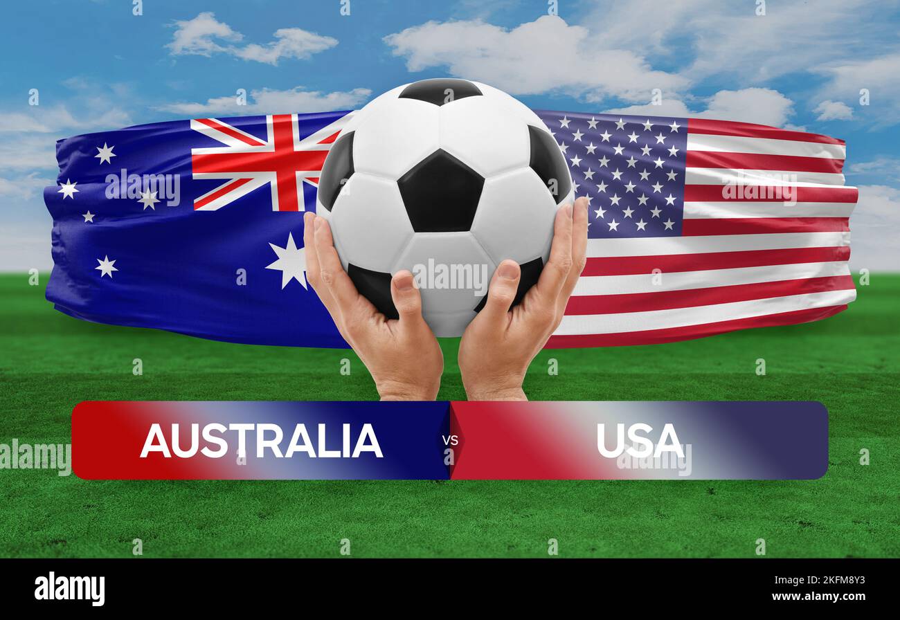 Australia vs USA national teams soccer football match competition ...