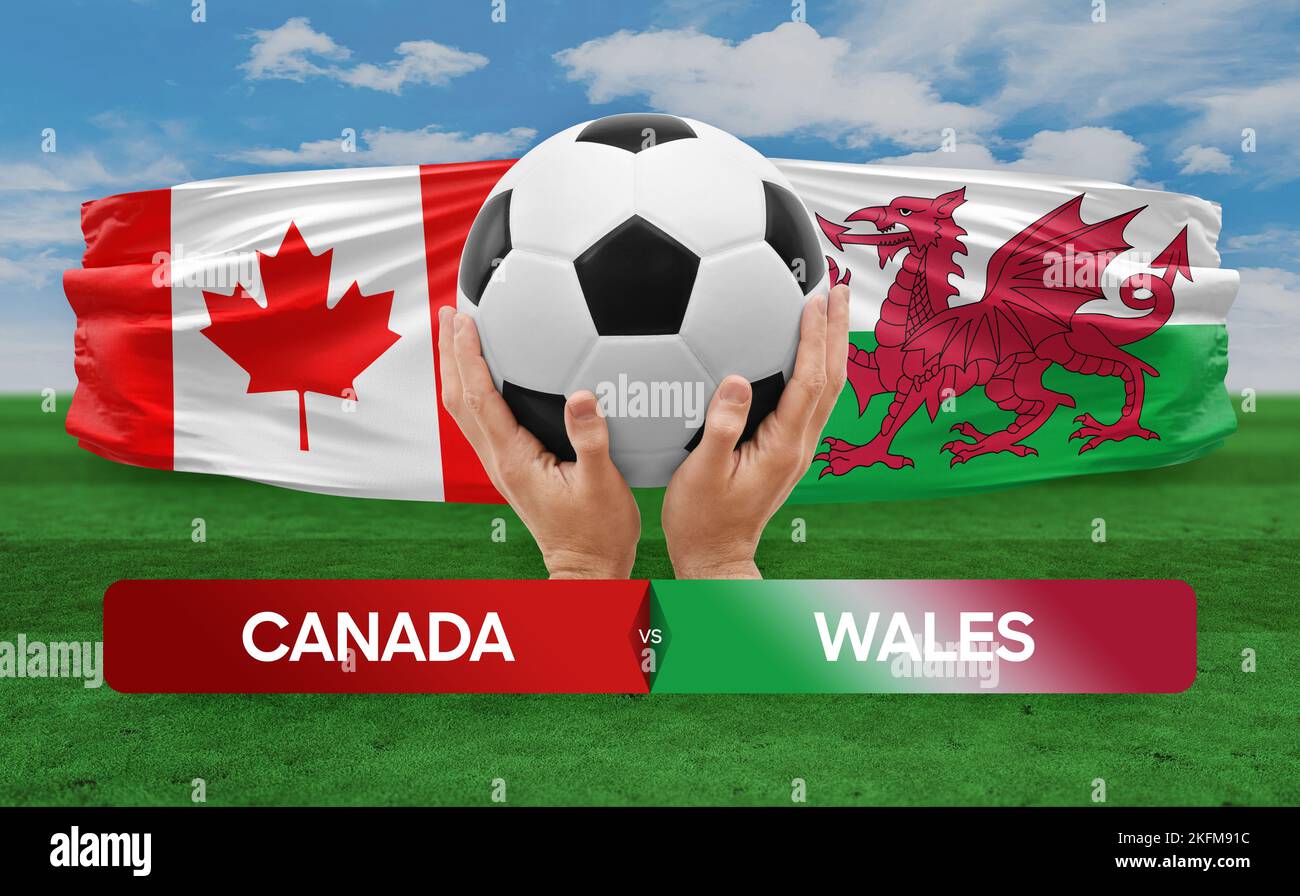 Canada vs wales national teams soccer football match competition ...