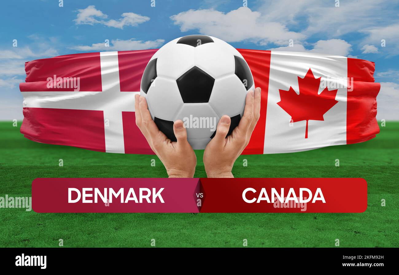 Denmark vs Canada national teams soccer football match competition ...