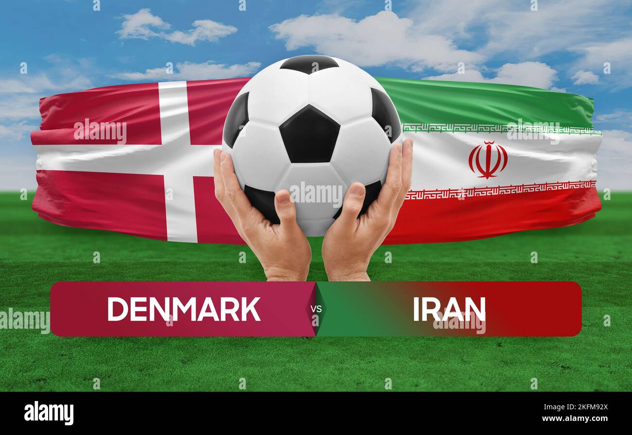 Denmark vs Iran national teams soccer football match competition ...