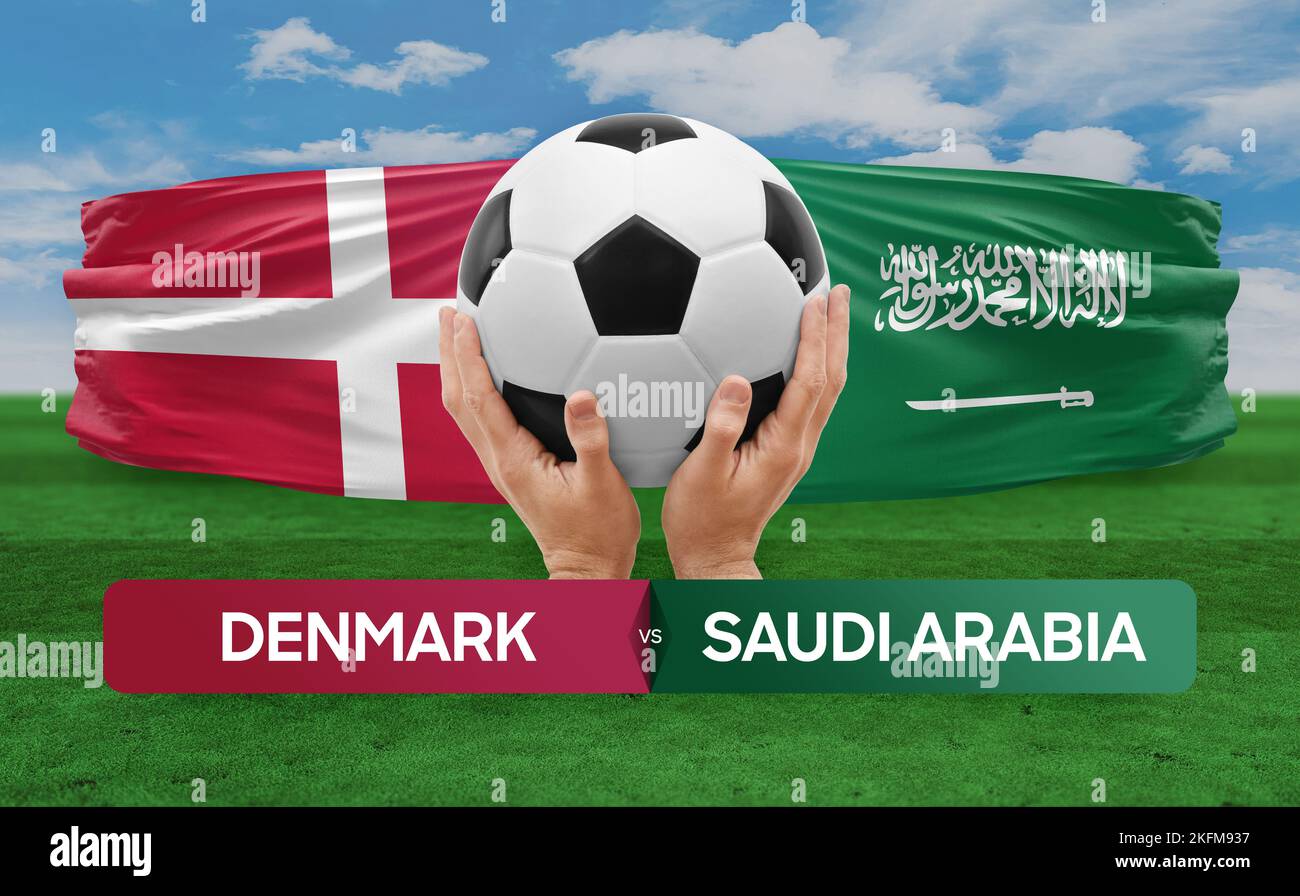 Denmark vs Saudi Arabia national teams soccer football match ...