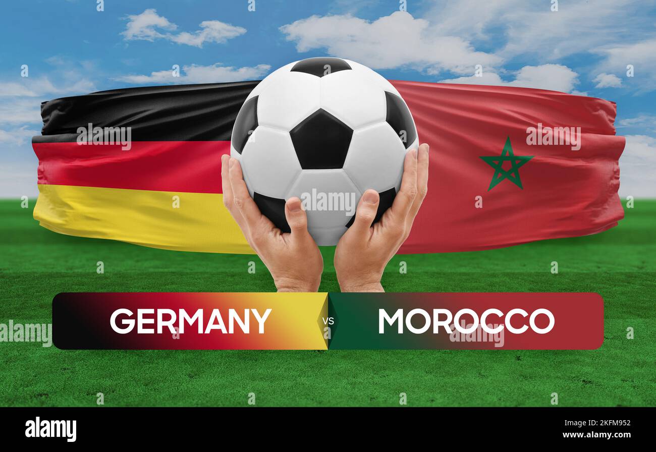 Germany vs Morocco national teams soccer football match competition ...