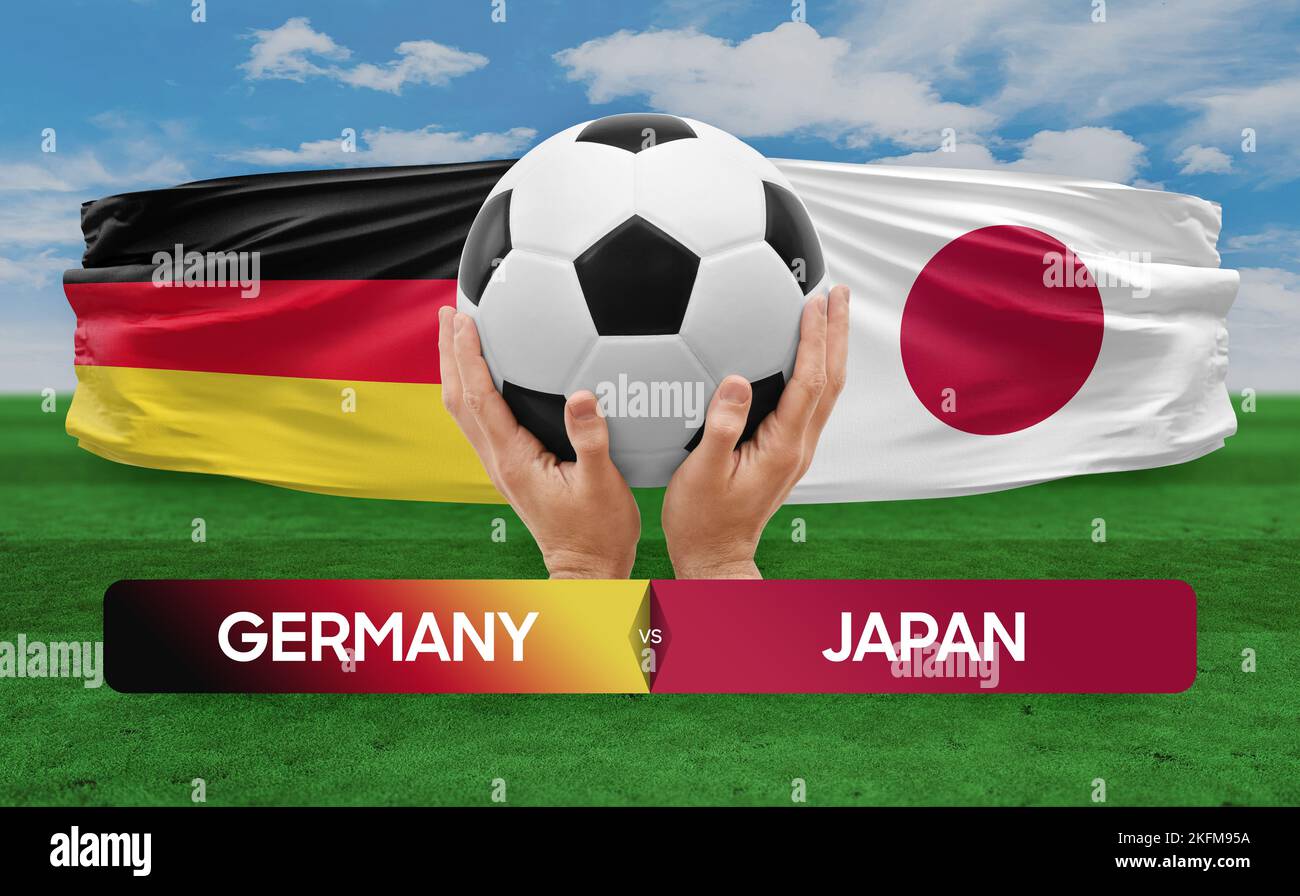 Germany vs Japan national teams soccer football match competition ...