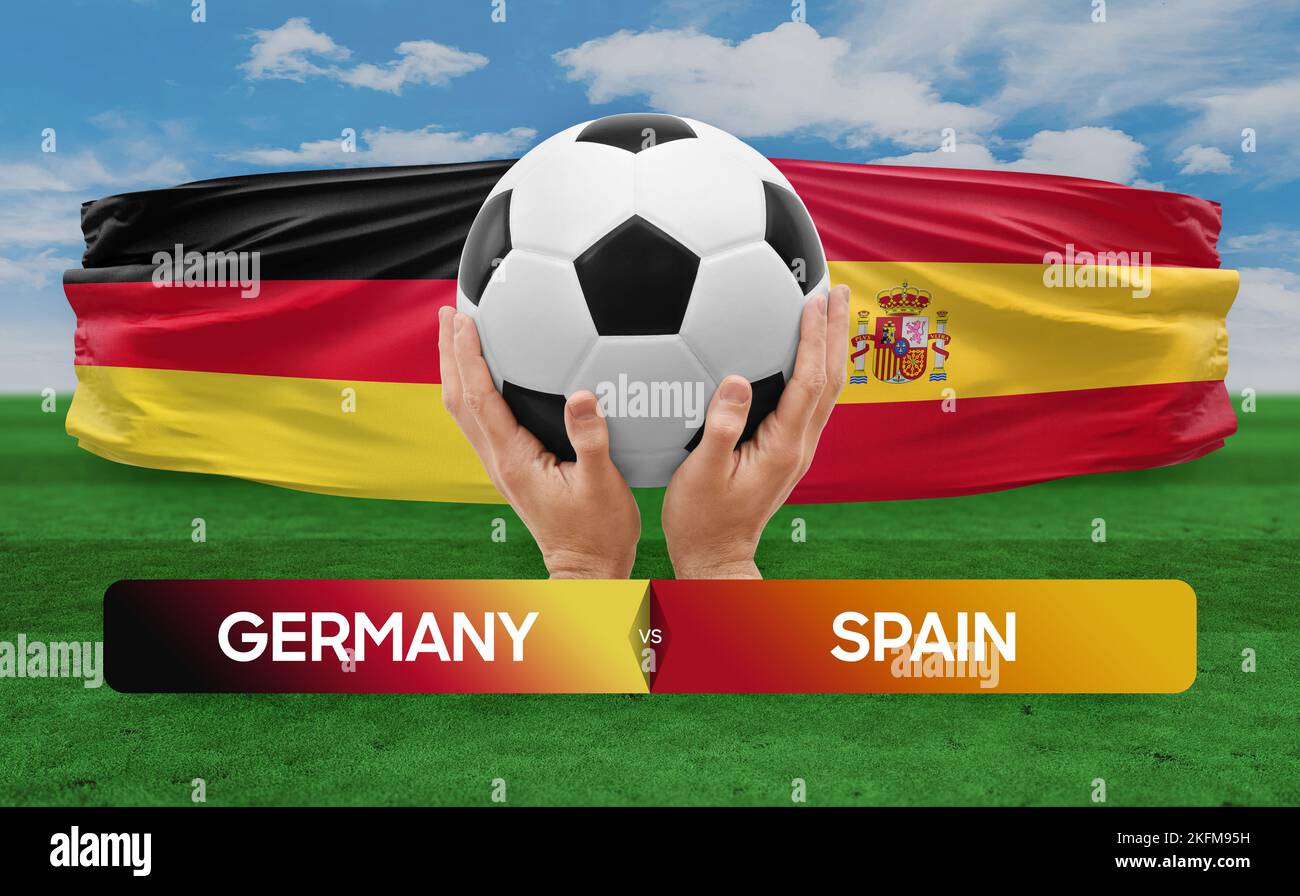 Germany vs Spain national teams soccer football match competition ...