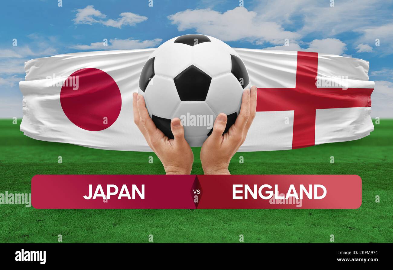 Japan vs England national teams soccer football match competition ...