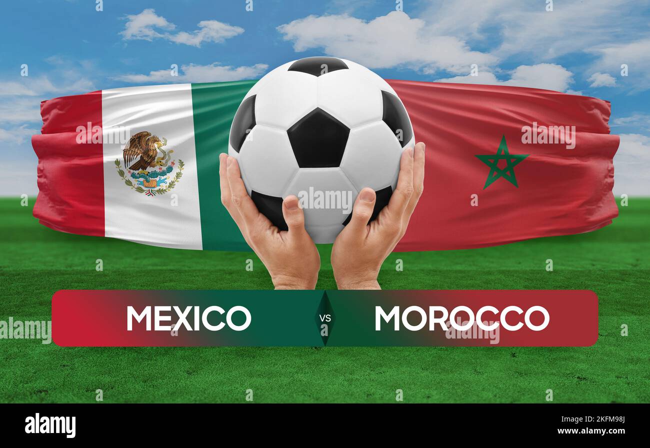 Mexico vs Morocco national teams soccer football match competition ...