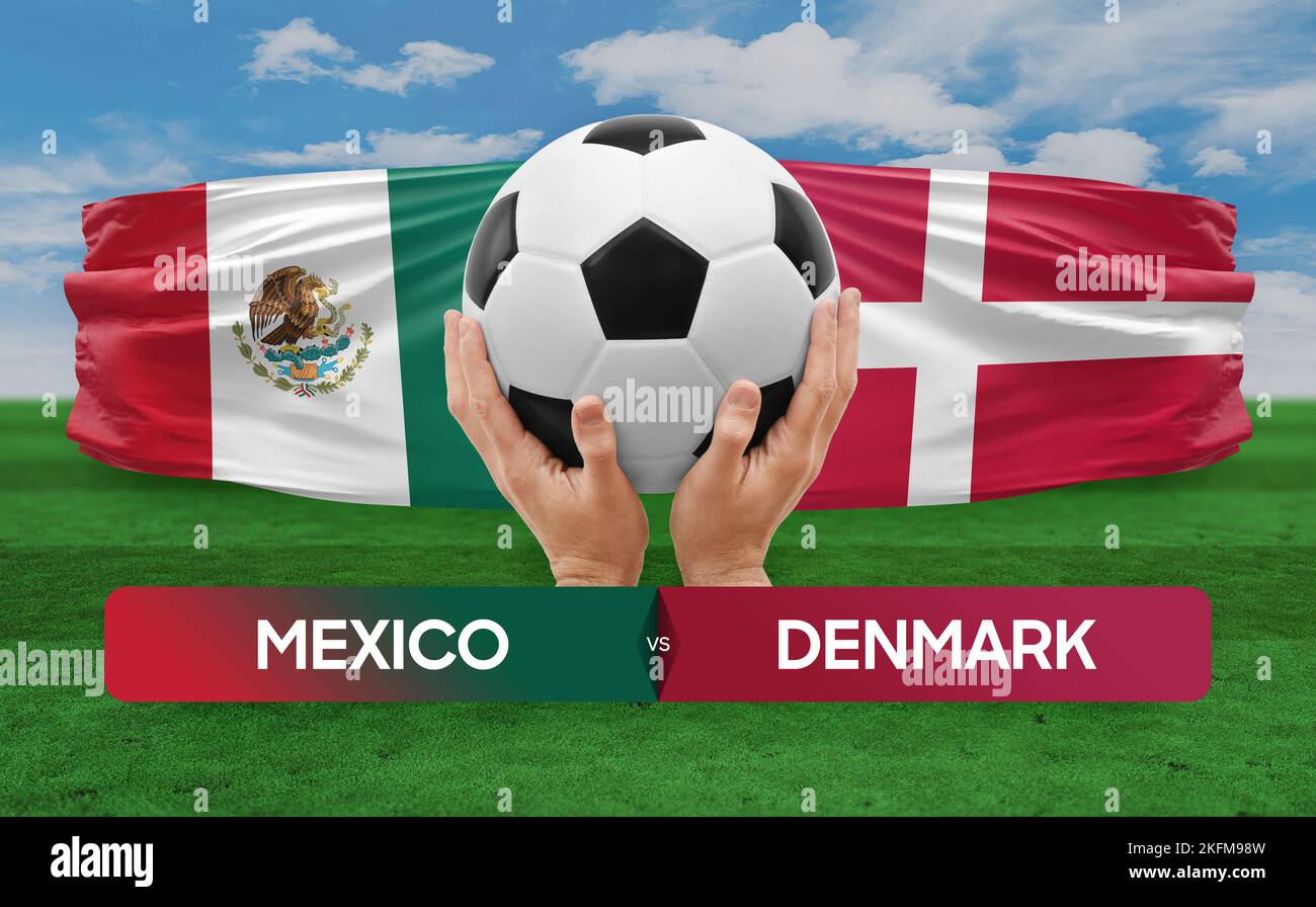 Mexico vs Denmark national teams soccer football match competition ...