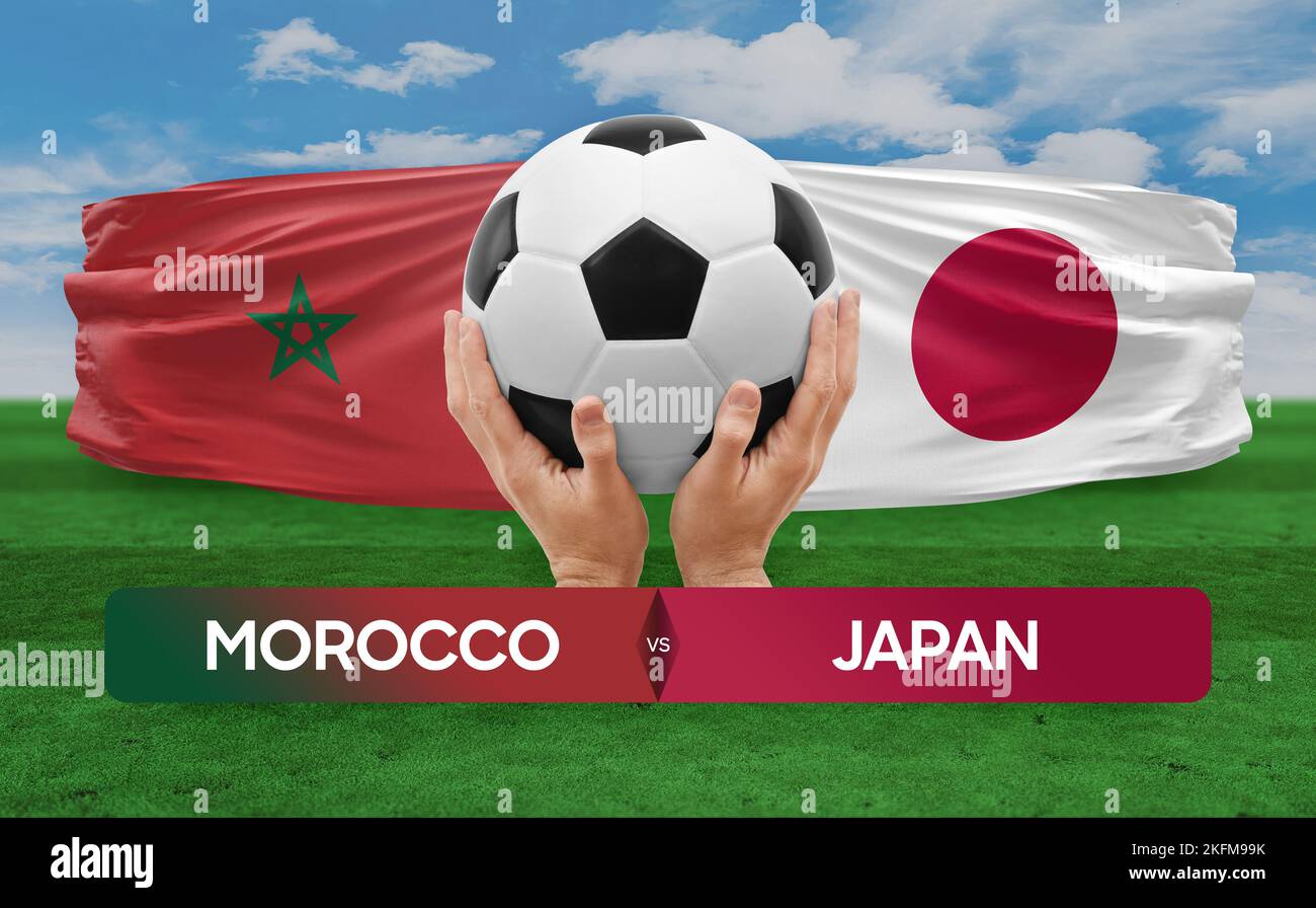 Morocco vs Japan national teams soccer football match competition ...