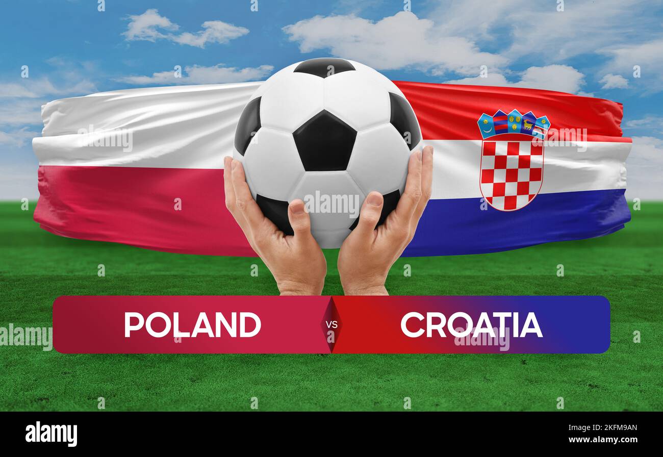 Poland vs Croatia national teams soccer football match competition ...