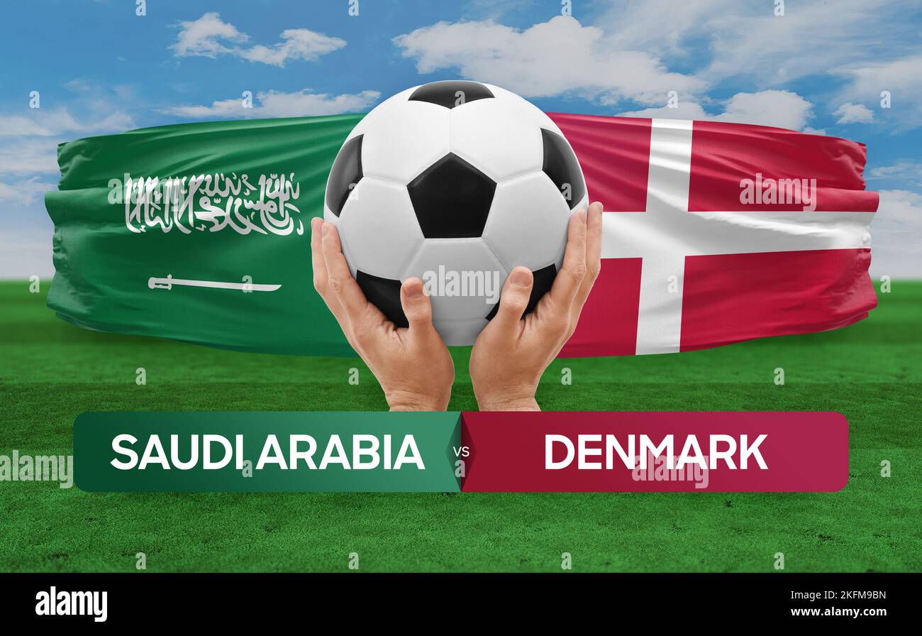 Saudi Arabia vs Denmark national teams soccer football match ...