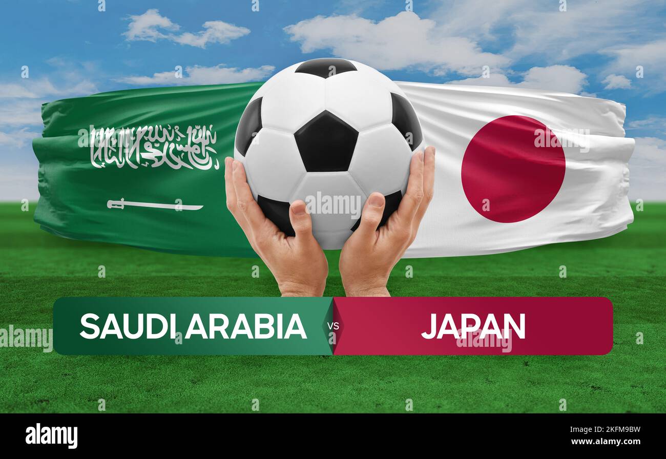 Saudi Arabia vs Japan national teams soccer football match competition ...