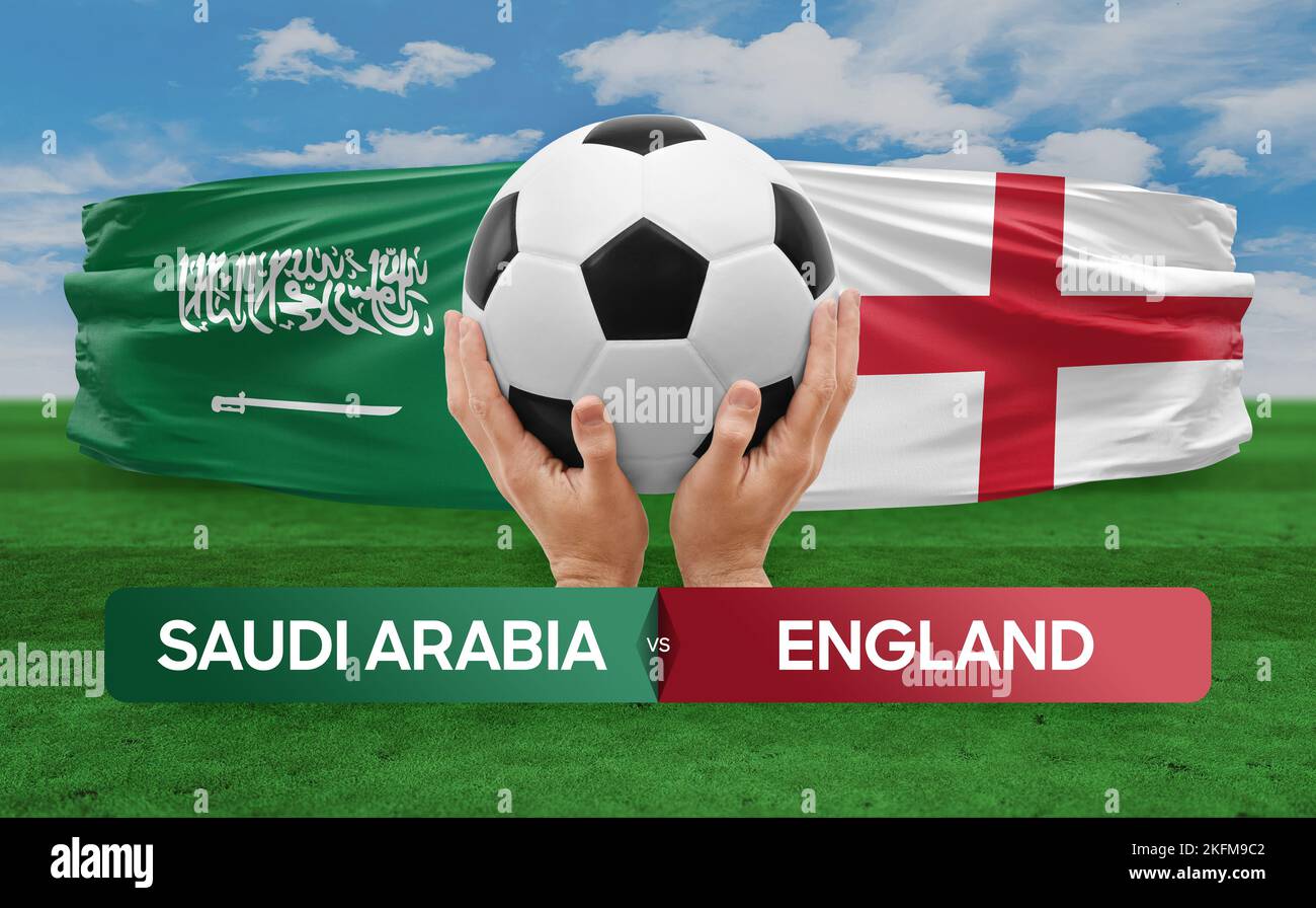 Saudi Arabia vs England national teams soccer football match ...