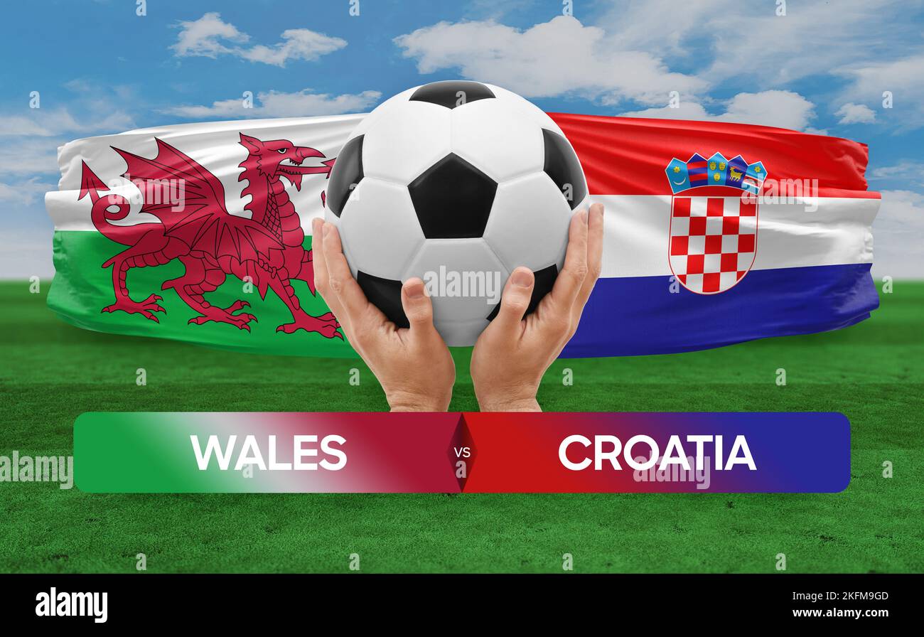 Wales vs Croatia national teams soccer football match competition ...