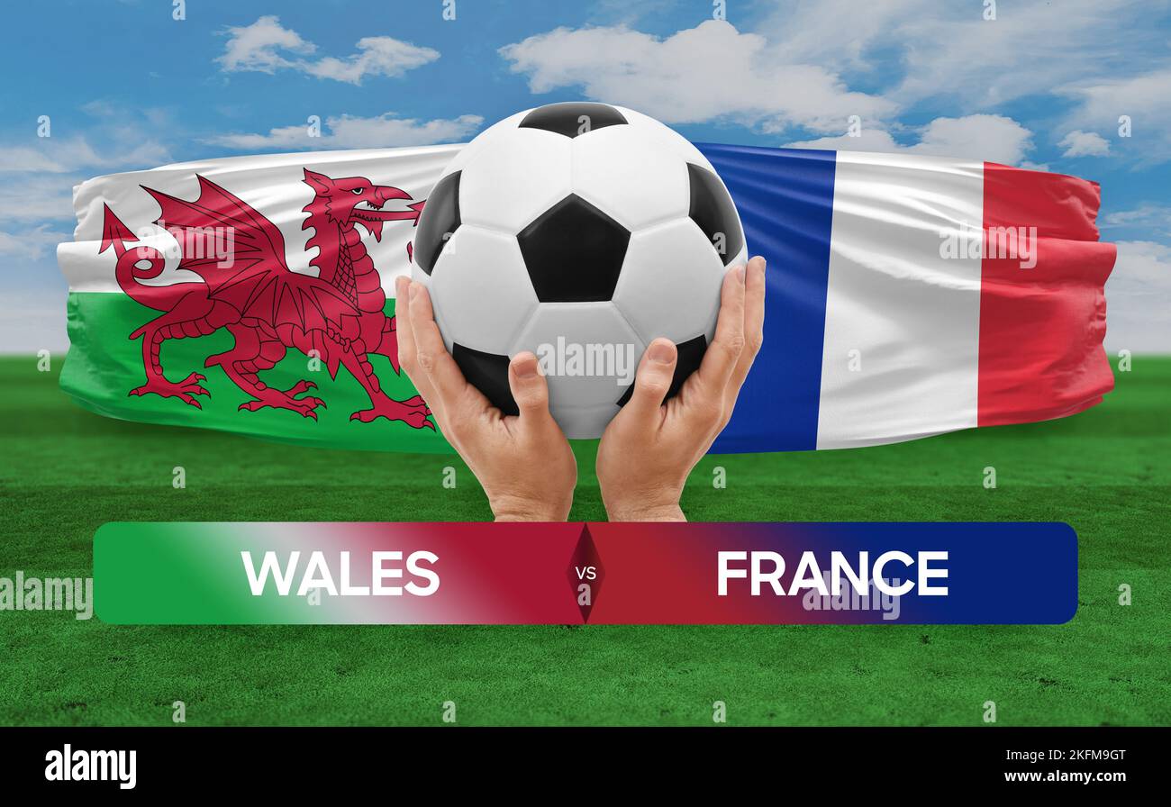 Wales vs France national teams soccer football match competition ...
