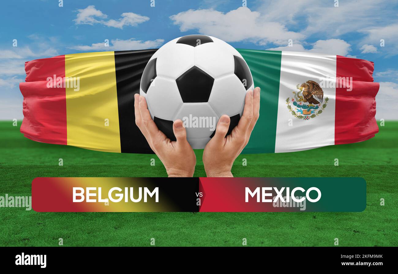 Belgium vs Mexico national teams soccer football match competition ...