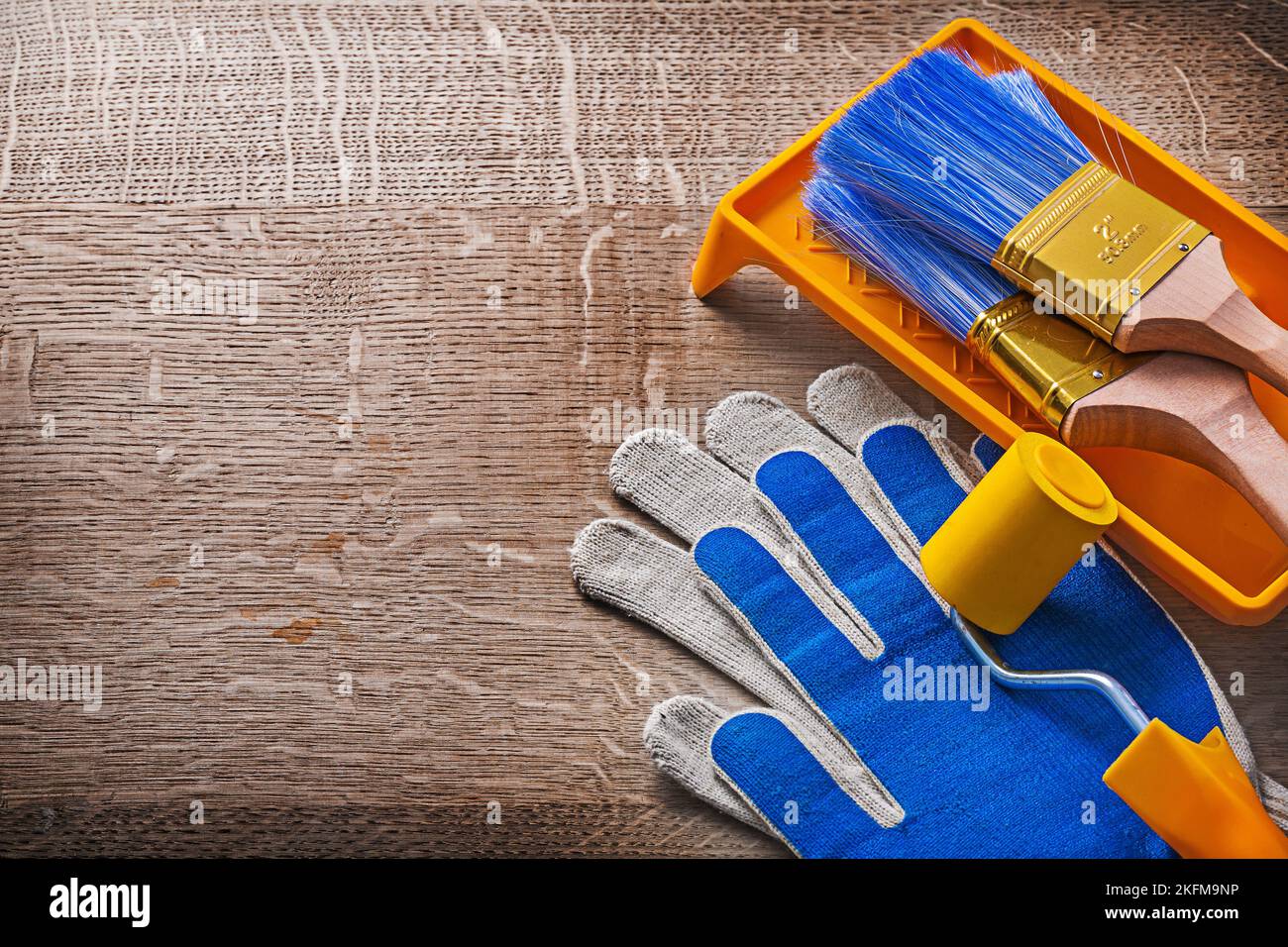 painr roller brushes and try Stock Photo - Alamy