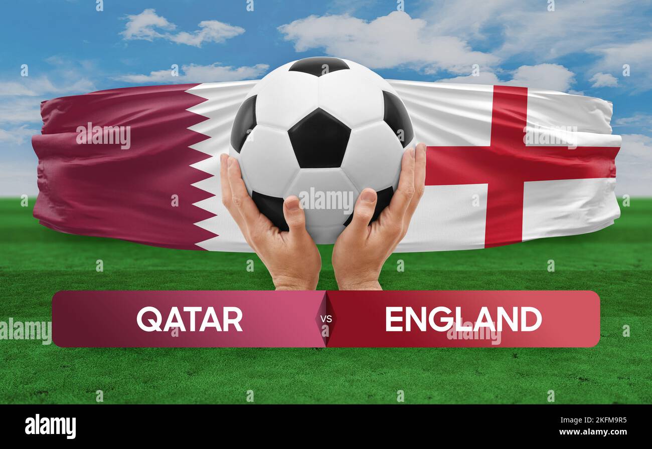 Qatar vs England national teams soccer football match competition ...
