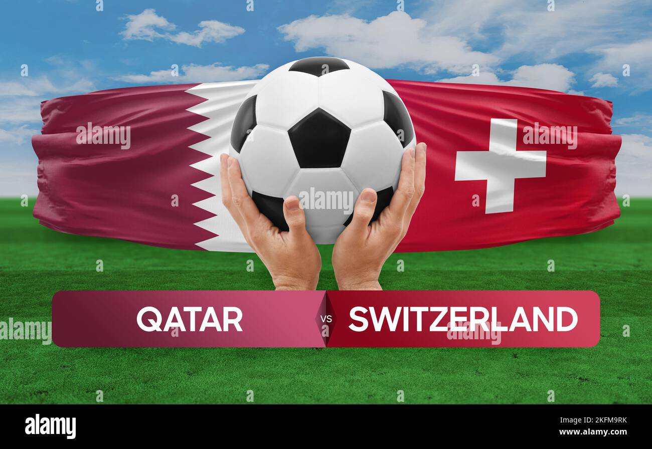 Qatar vs Switzerland national teams soccer football match competition ...