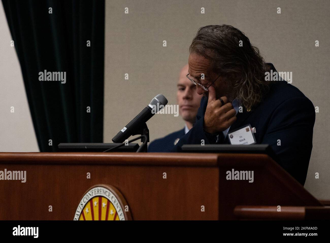 Mitch Mesenburg delivers a speech to Gold Star families at MacDill Air ...
