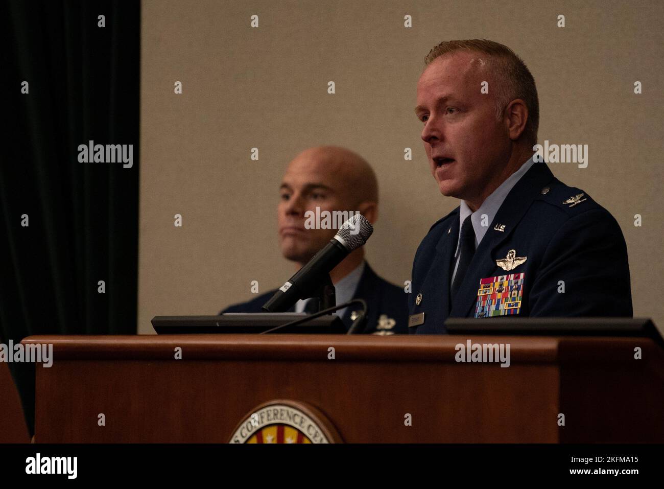 U.S. Air Force Col. Adam Bingham, 6th Air Refueling Wing commander ...