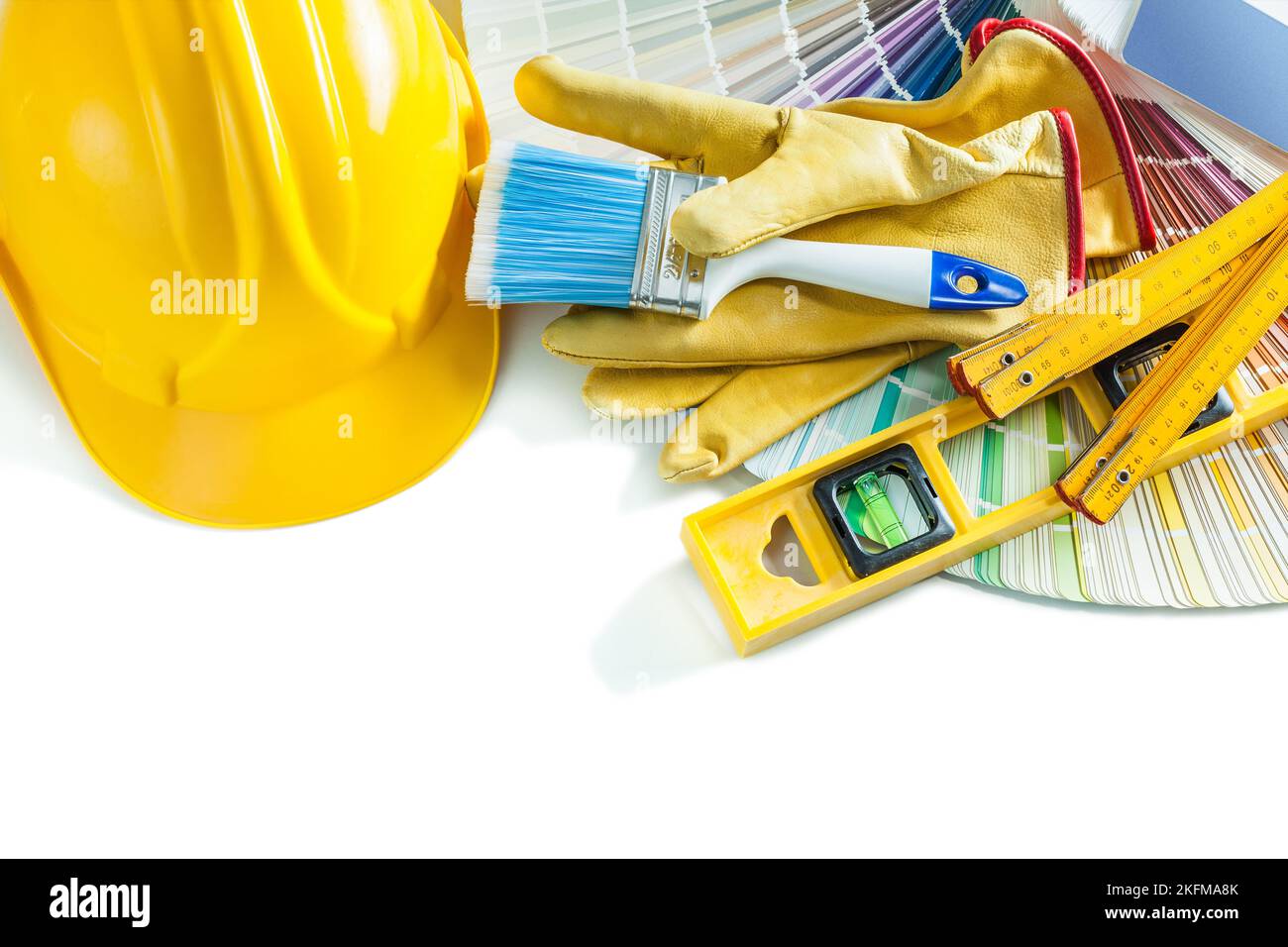 painting tools set isolated on white background Stock Photo - Alamy