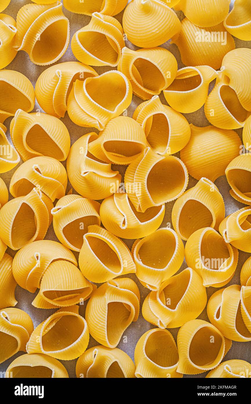 Pasta shells background food and drink concept Stock Photo - Alamy