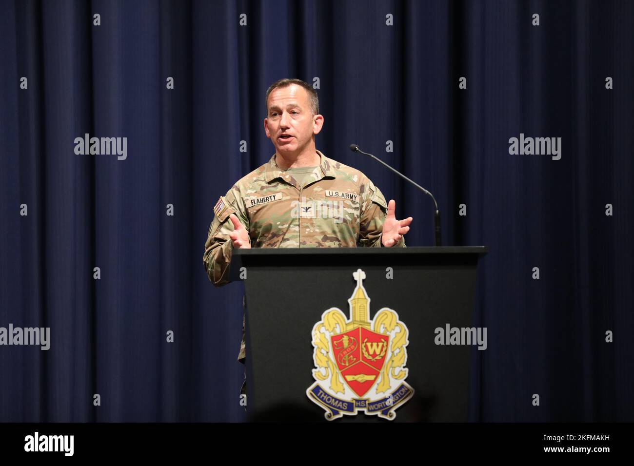 Col. Michael Flaherty, commander of the 37th Infantry Brigade Combat ...