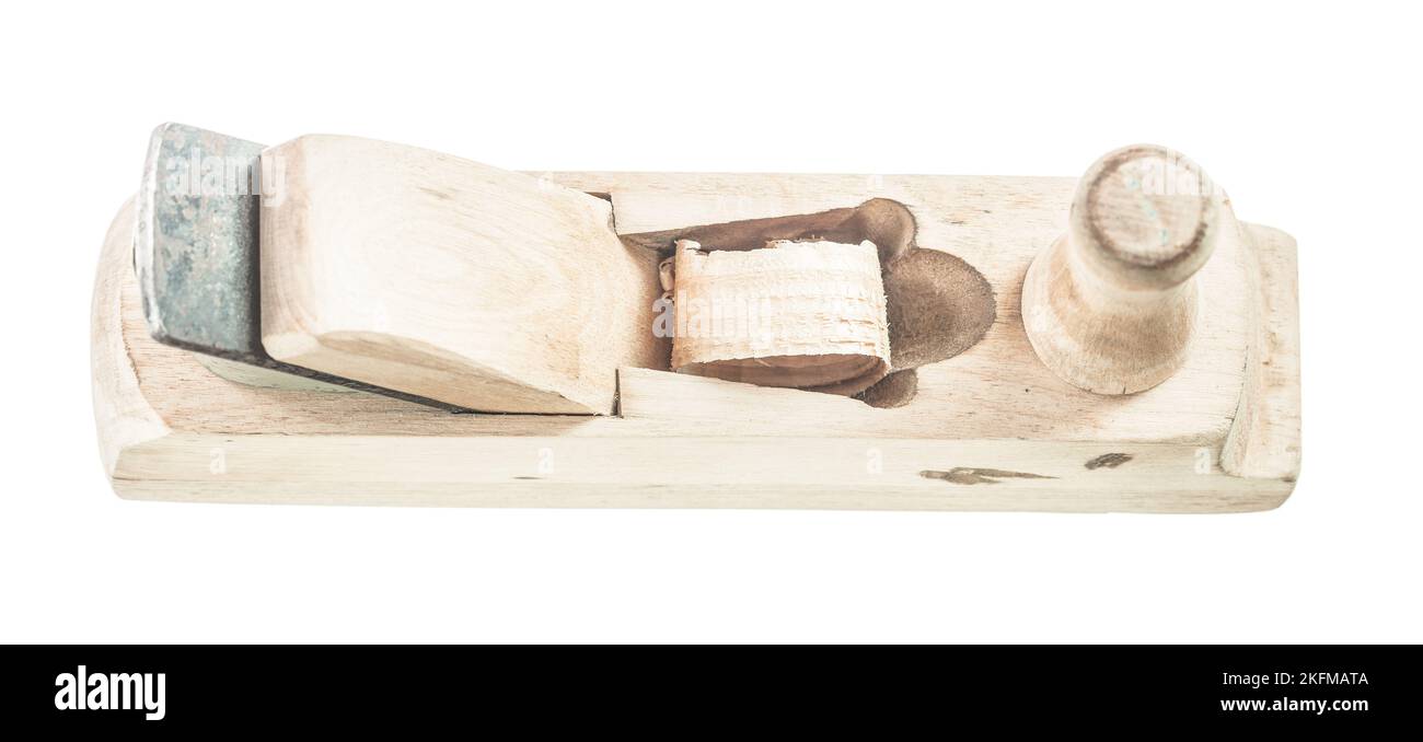 Planer isolated on white top view Stock Photo - Alamy