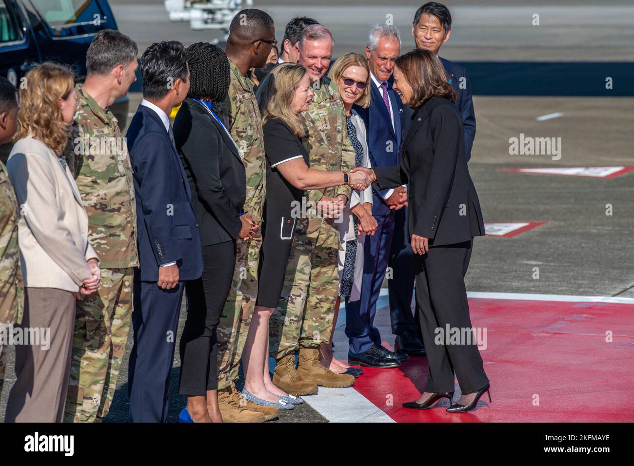 Vice President of the United States Kamala D. Harris greets Charlotte ...