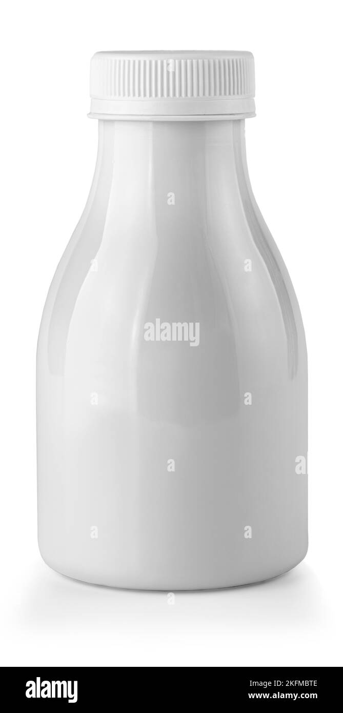 The Fruit yogurt bottle isolated on white backgroung Stock Photo - Alamy