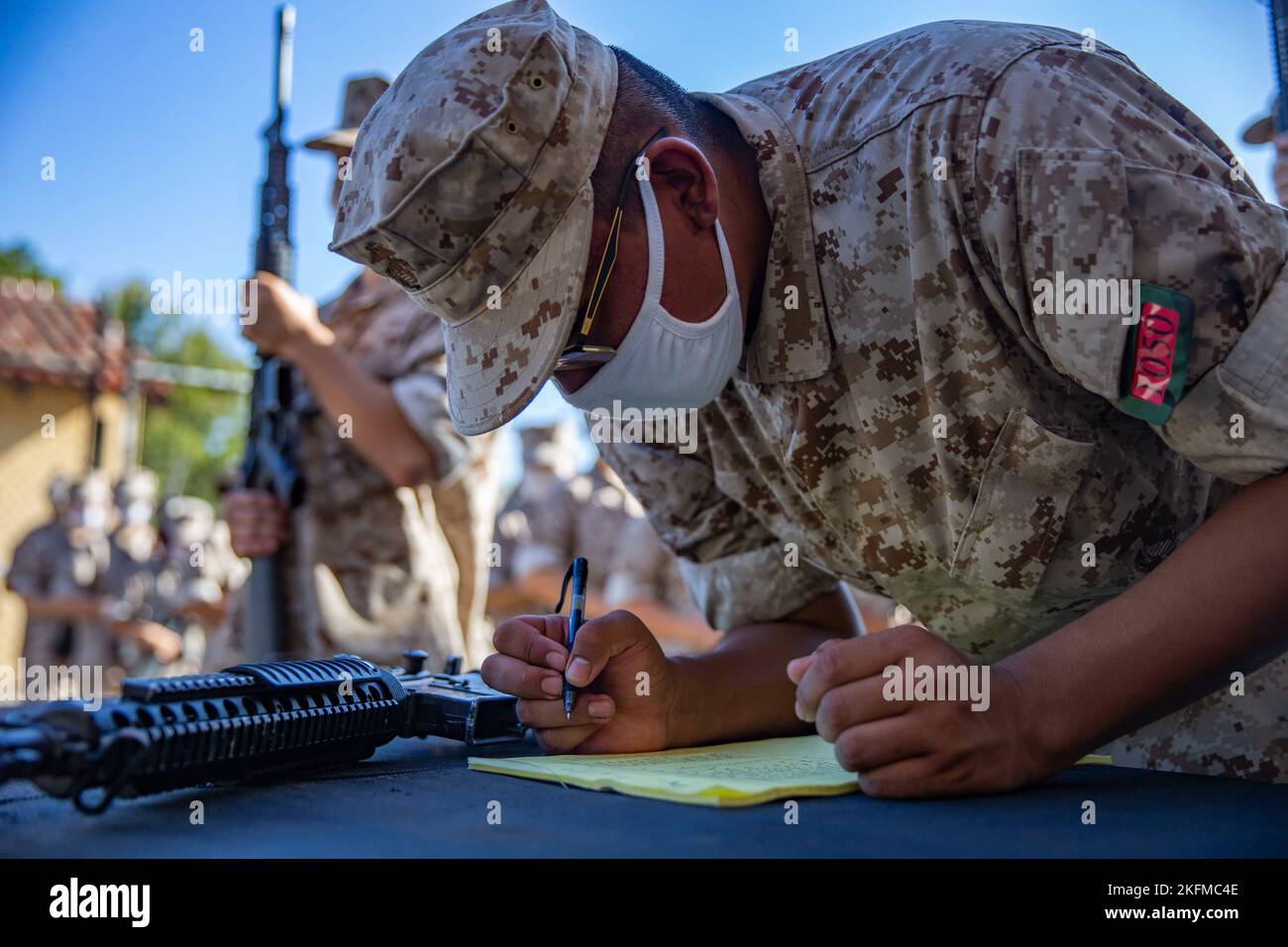 U.S. Marine Corps Recruit Logan J. McCook, a recruit with Charlie ...