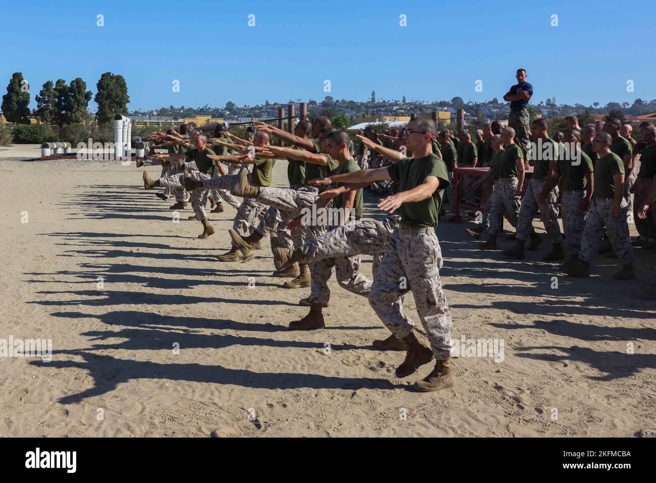 U.S. Marine Corps recruits with Mike Company, 3rd Recruit Training ...