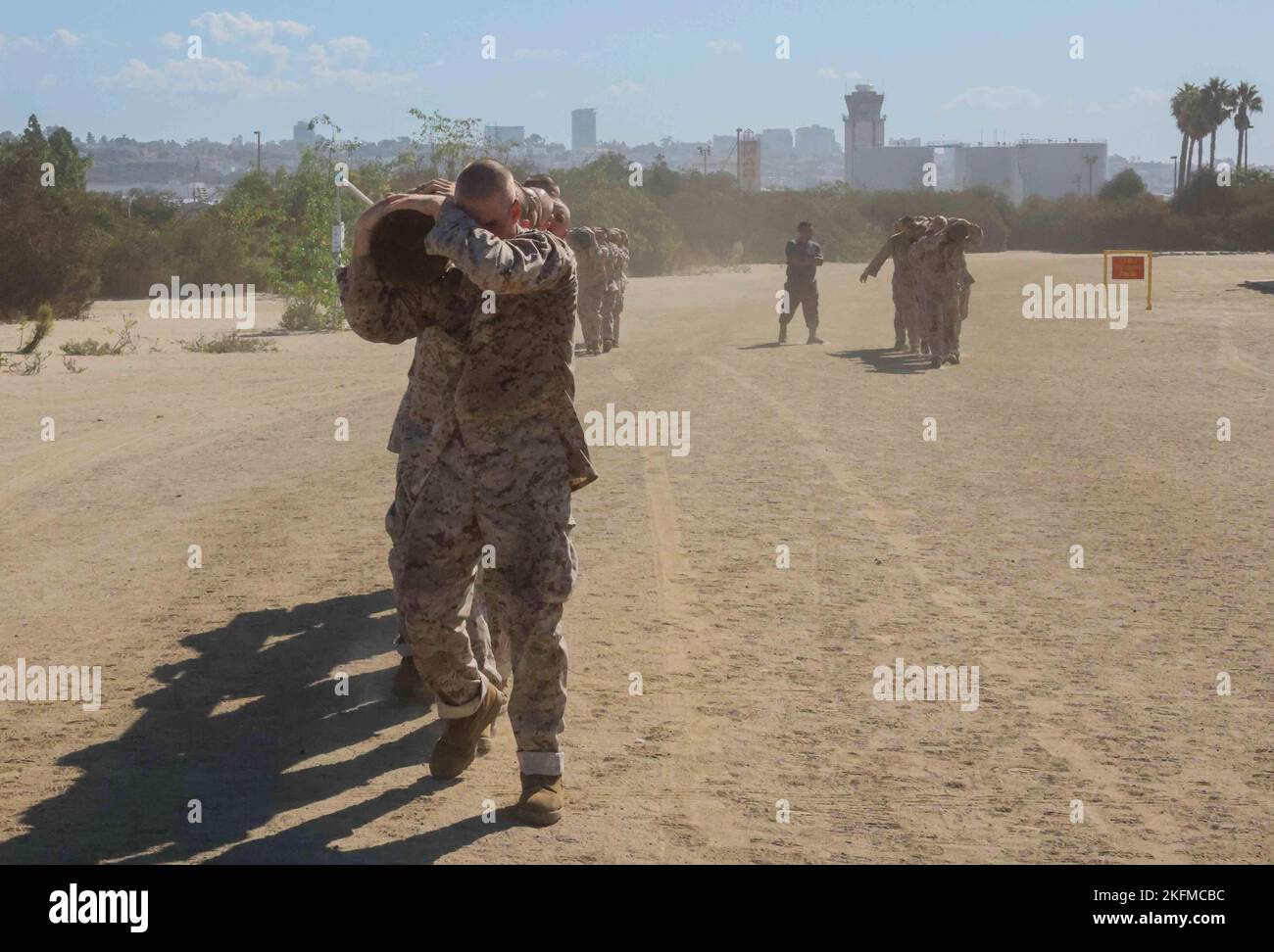 U.S. Marine Corps recruits with Mike Company, 3rd Recruit Training ...
