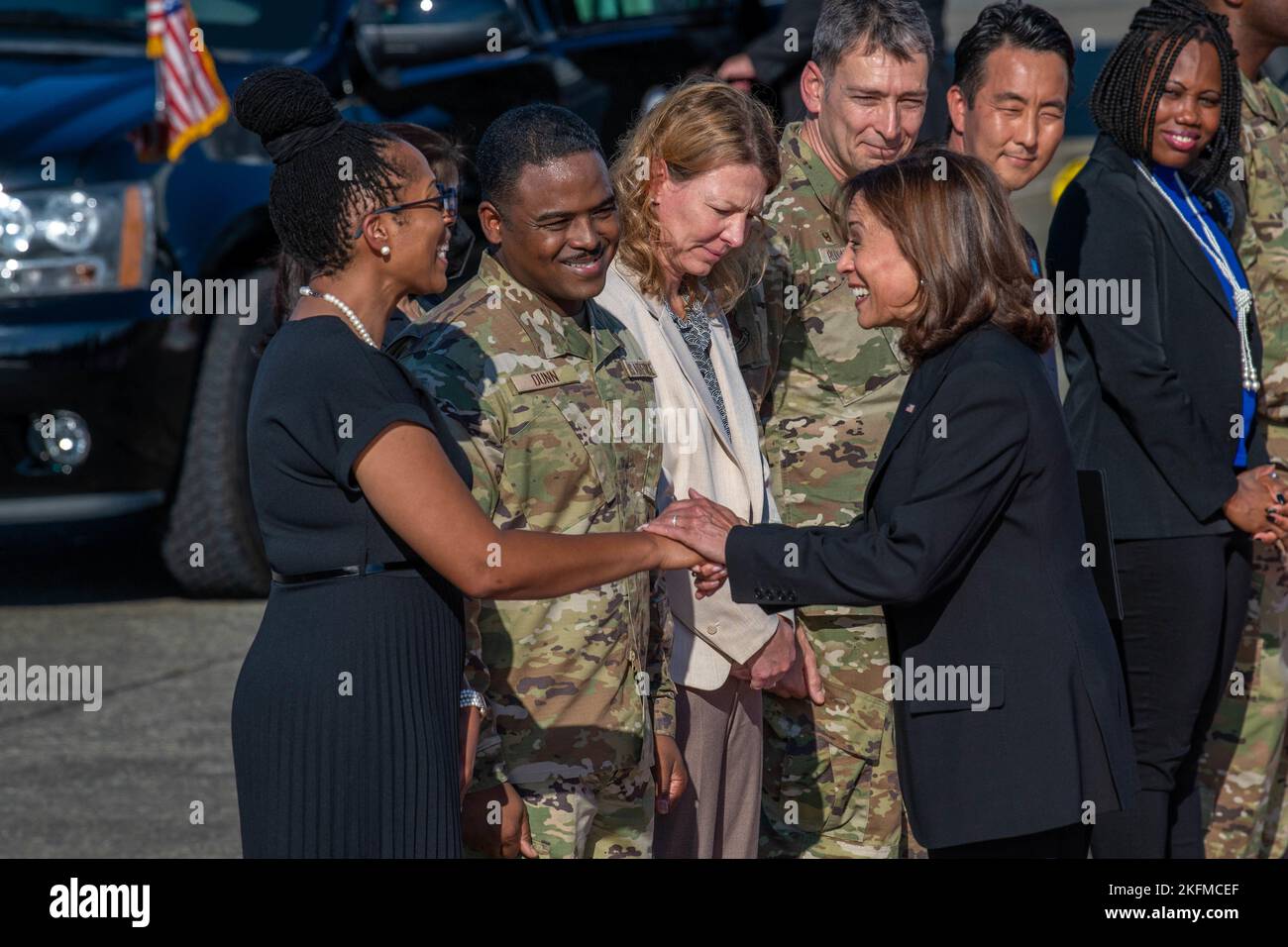 Vice President of the United States Kamala D. Harris greets Charmaine ...