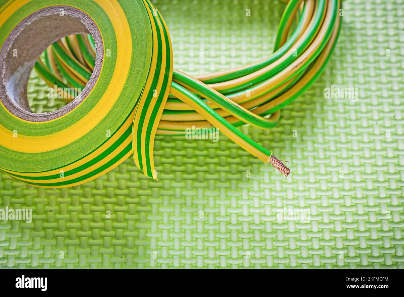 Rolled insulating tape electric wires electricity concept Stock Photo ...