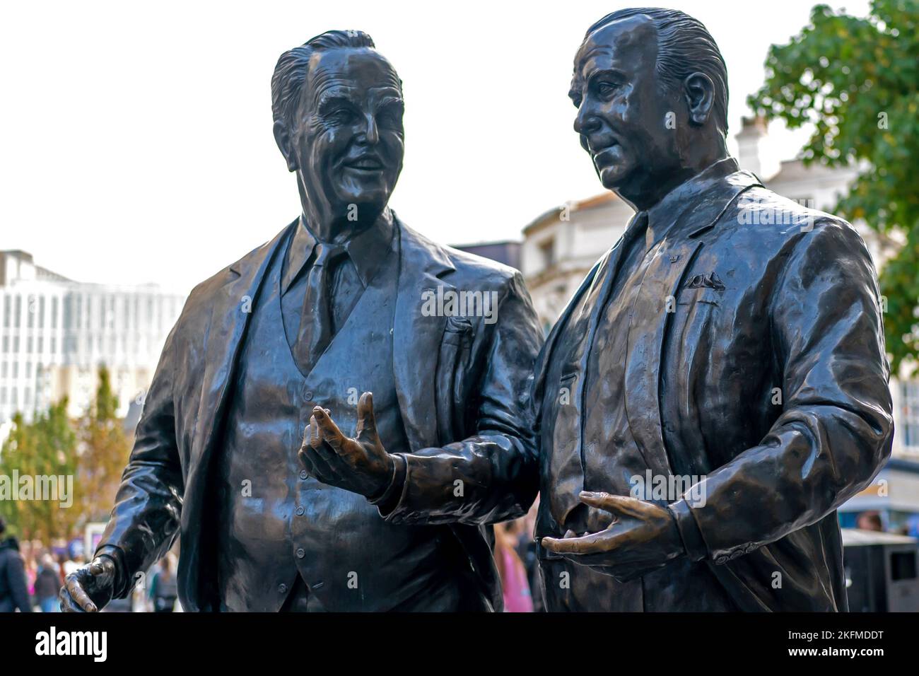 The Moores Brothers statue by Tom Murphy on Church Street. Liverpool ...