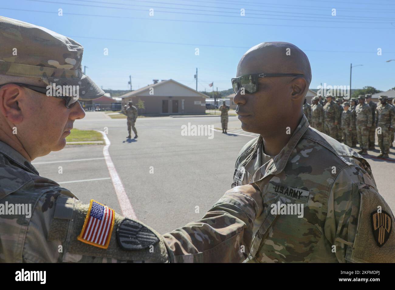 U.S. Army Lt. Col. Delbert Gustave, operations staff officer assigned ...