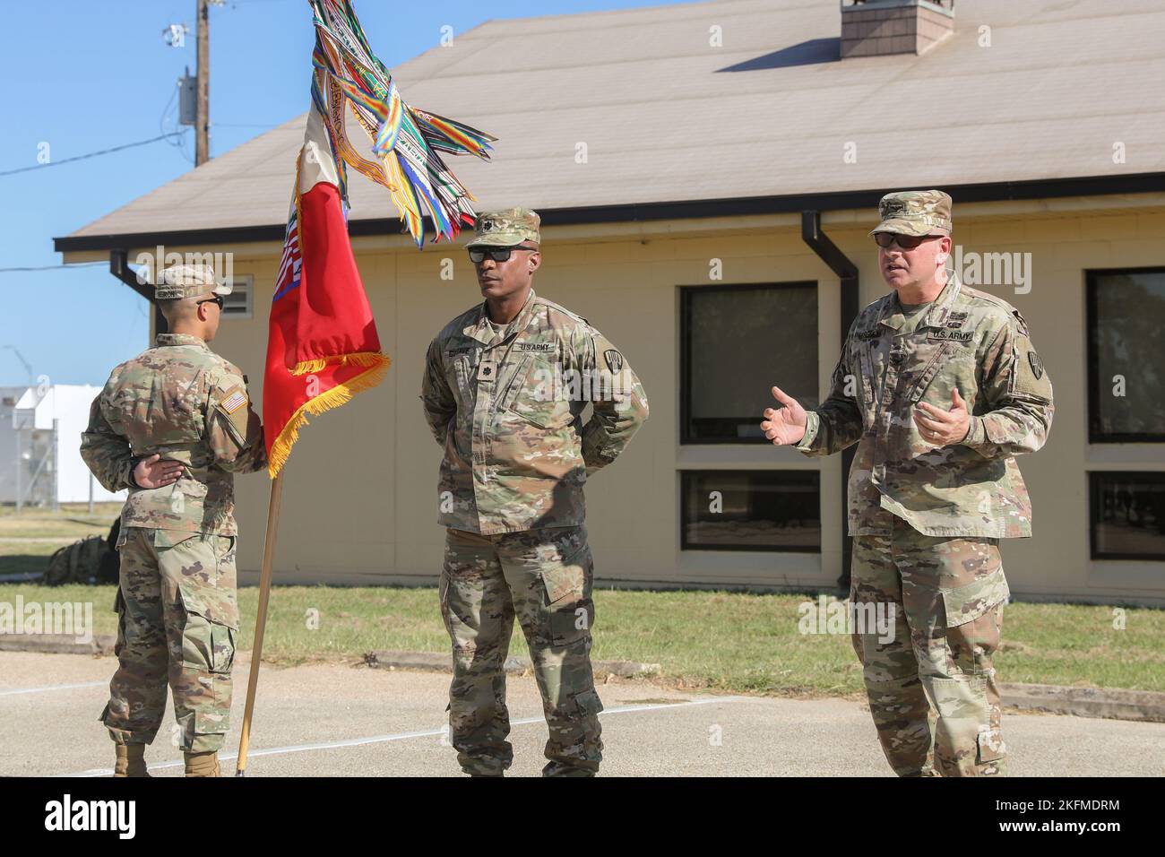 U.S. Army Lt. Col. Delbert Gustave, operations staff officer assigned ...
