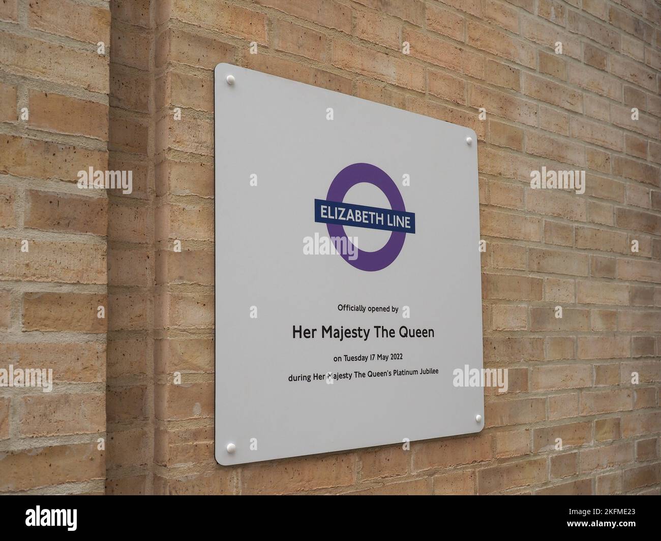 LONDON, UK - CIRCA OCTOBER 2022: Elizabeth line tube station officially ...
