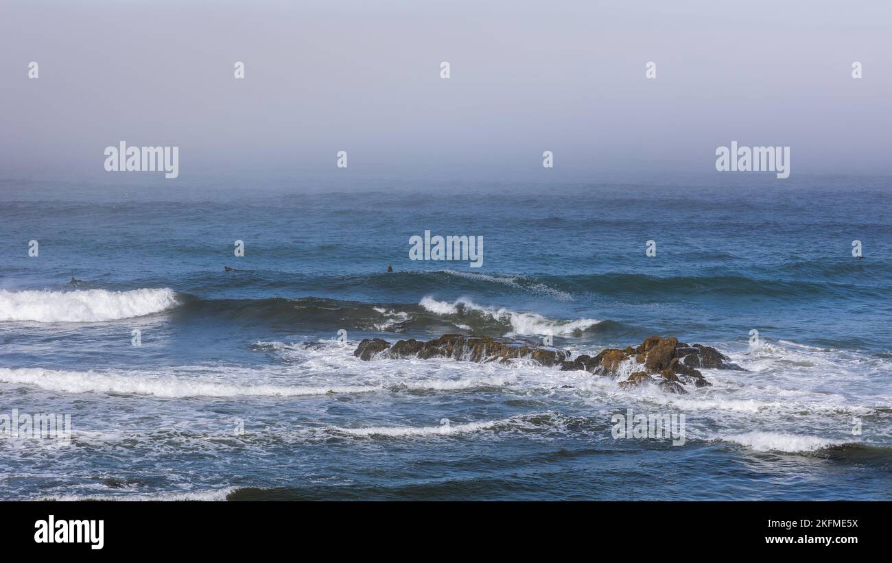 The coastline of the beautiful northern Pacific Ocean on highway 1 in ...