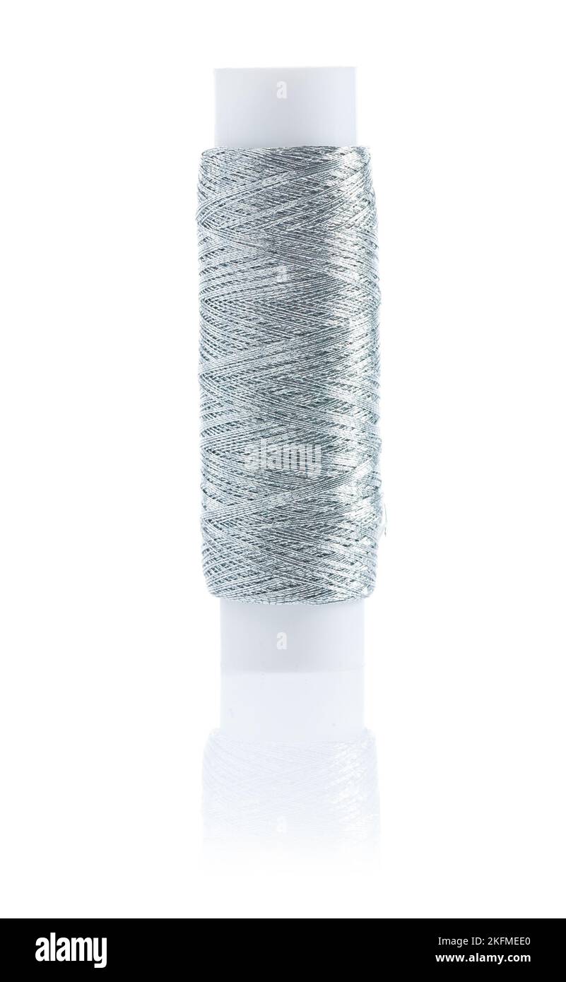 silver sewing thread Stock Photo - Alamy