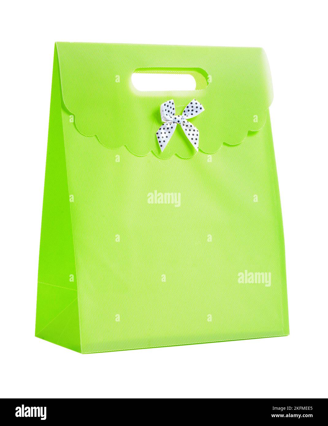 single green paper bag Stock Photo - Alamy