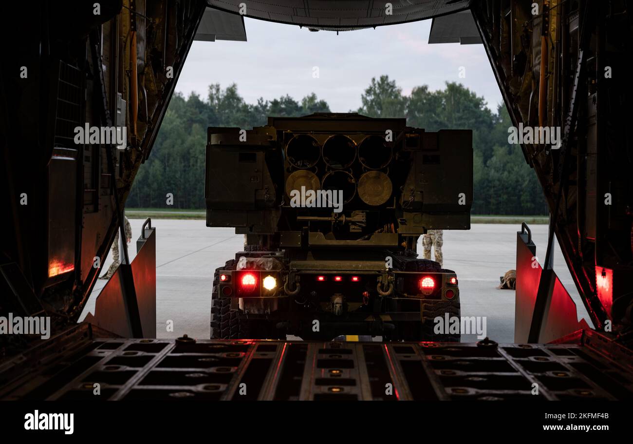 An M-142 High Mobility Artillery Rocket System (HIMARS) assigned to the ...