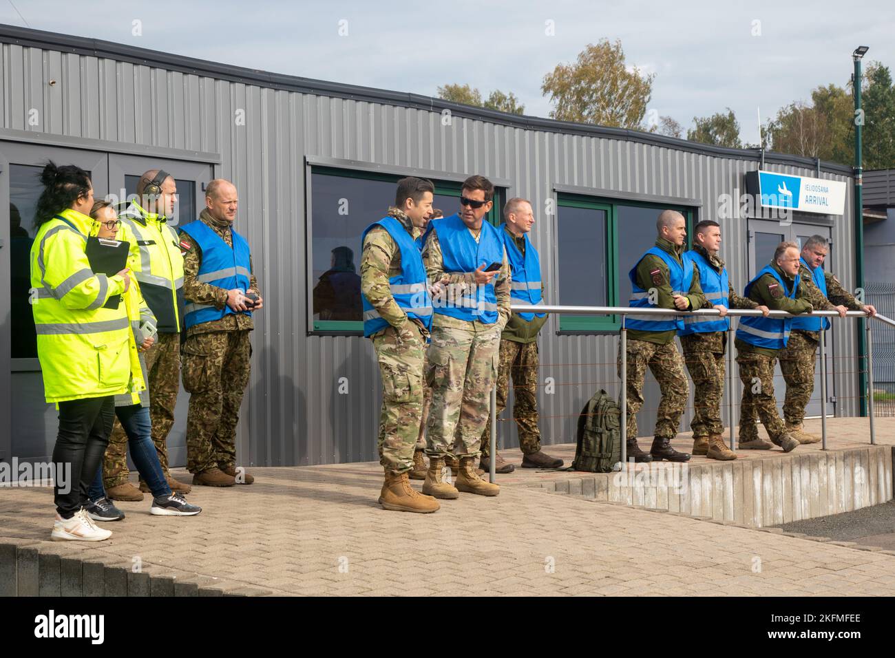 Latvian National Armed Forces soldiers, U.S. Army Soldiers and airport ...