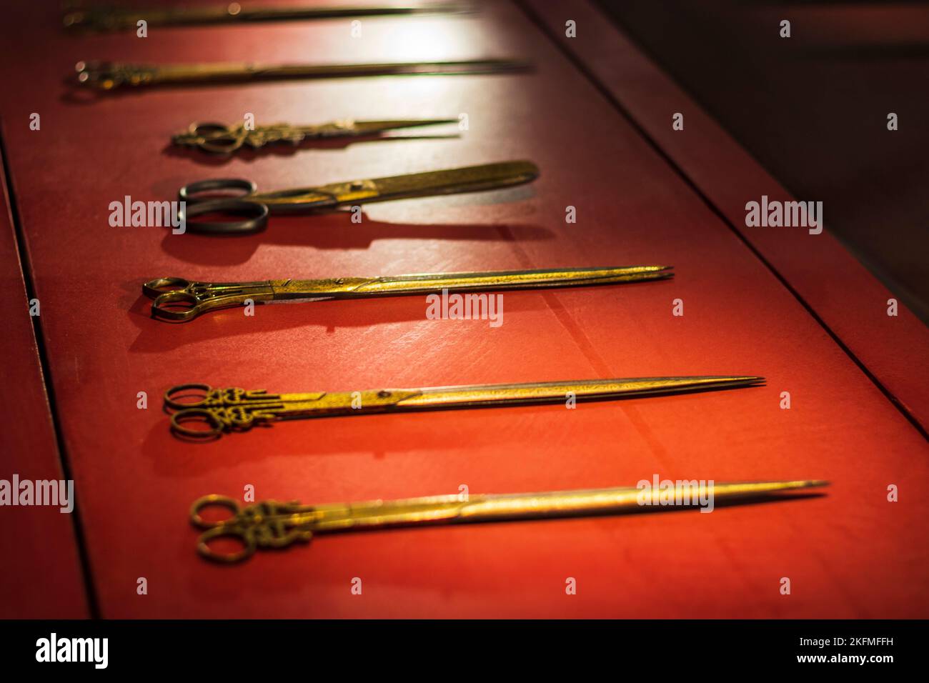 Dubai, UAE - 10.15.2022 - Shot of an ancient tools on display at museum ...